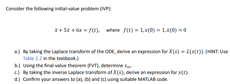 Solved Consider the following initial-value problem (IVP): | Chegg.com
