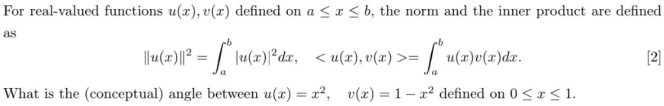 Solved For real-valued functions u(x),v(x) ﻿defined on | Chegg.com