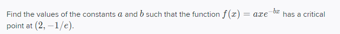 Solved bar has a critical Find the values of the constants a | Chegg.com