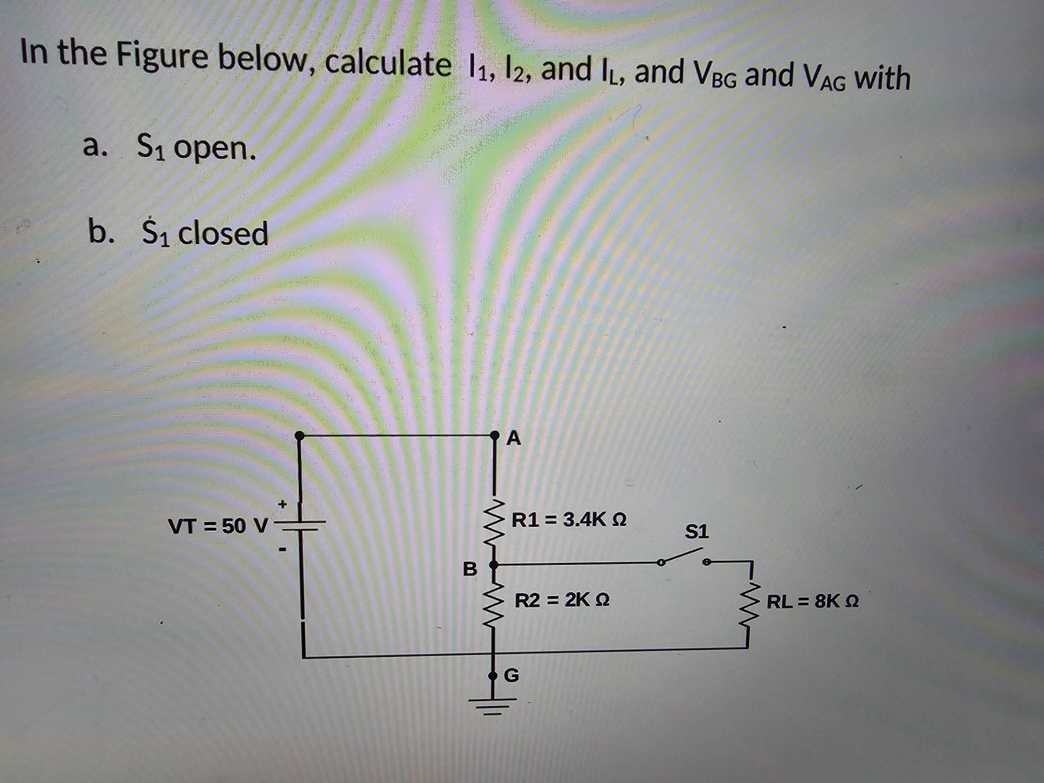 Solved In the Figure below, calculate I1,I2, and IL, and VBG | Chegg.com