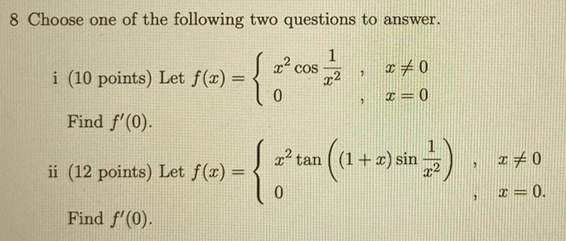 Solved 8 Choose one of the following two questions to | Chegg.com