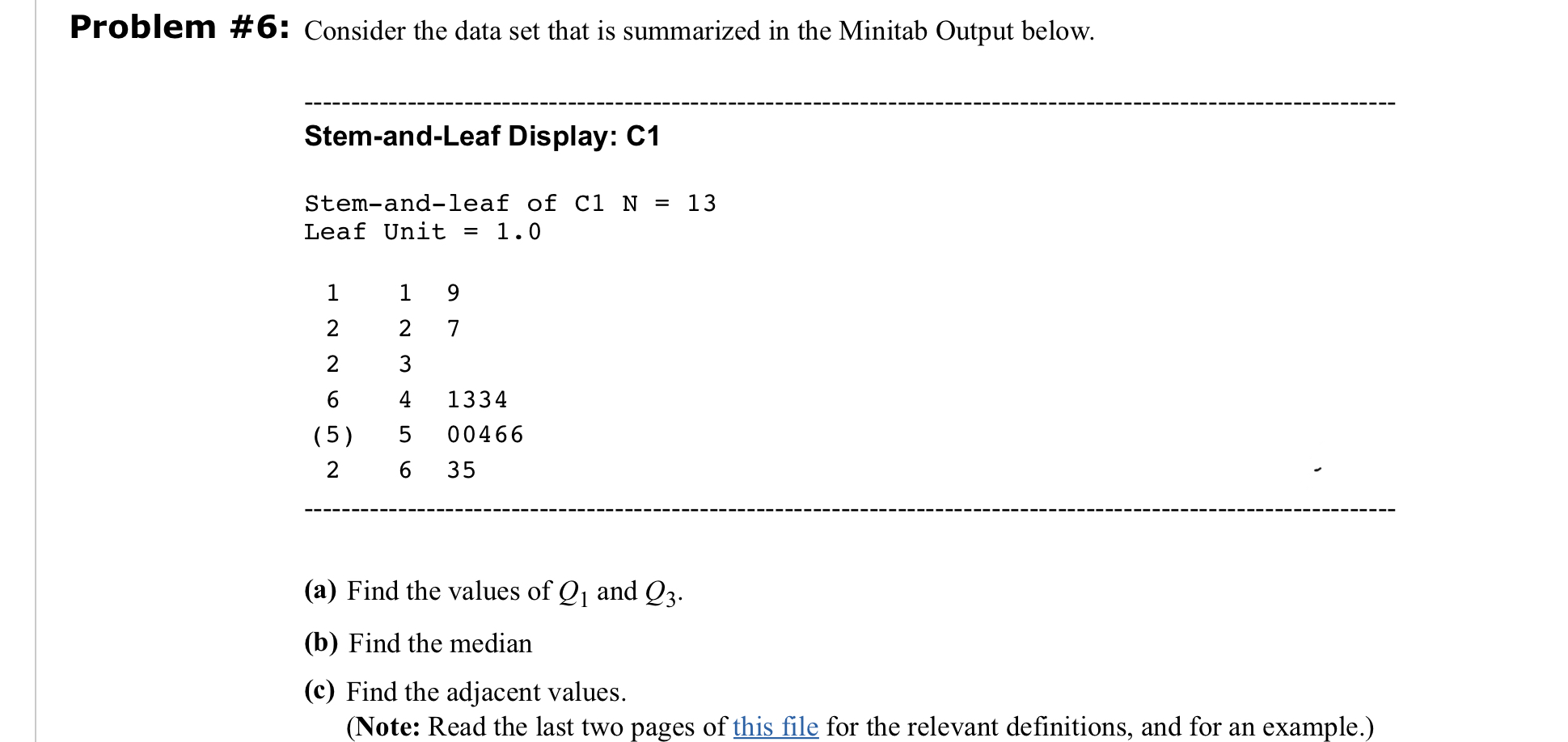 Solved Problem #6: Consider the data set that is summarized | Chegg.com