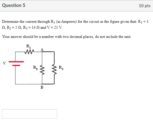Solved Question 5 10 Pts Determine The Current Through R1
