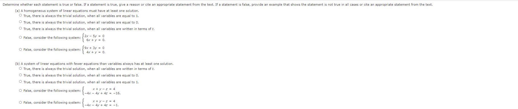 Solved Determine whether each statement is true or false. If | Chegg.com