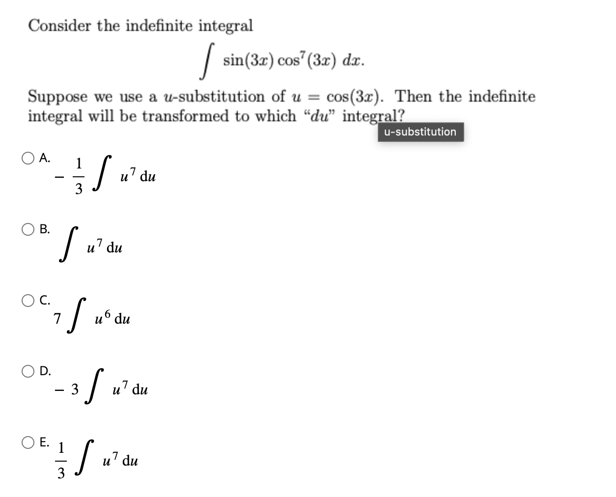 Solved Consider the indefinite | Chegg.com