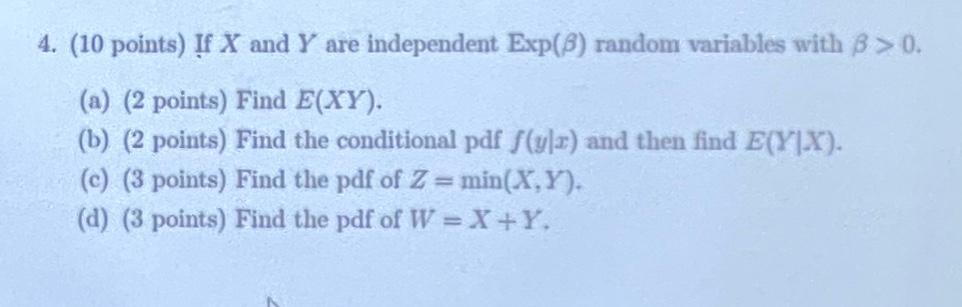 Solved 3. ( 10 points) Let X,Y have joint pdf given by | Chegg.com