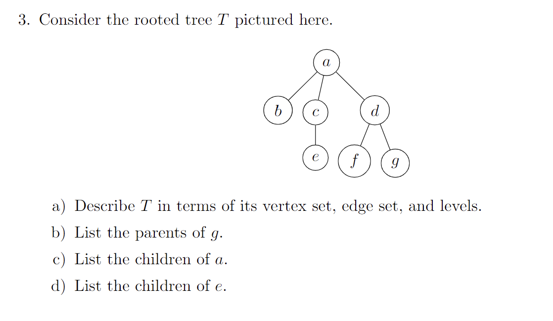Solved Consider the rooted tree T ﻿pictured here.a) | Chegg.com