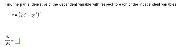 Solved Find the partial derivative of the dependent variable | Chegg.com