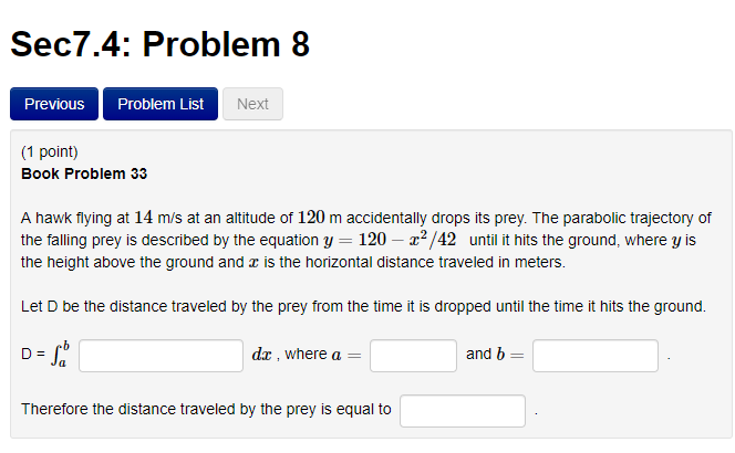 Solved Sec7.4: Problem 8 Previous Problem List Next (1 | Chegg.com