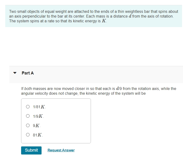 High Quality SOLUTION Two small objects of equal weight are attached to the | Chegg.com