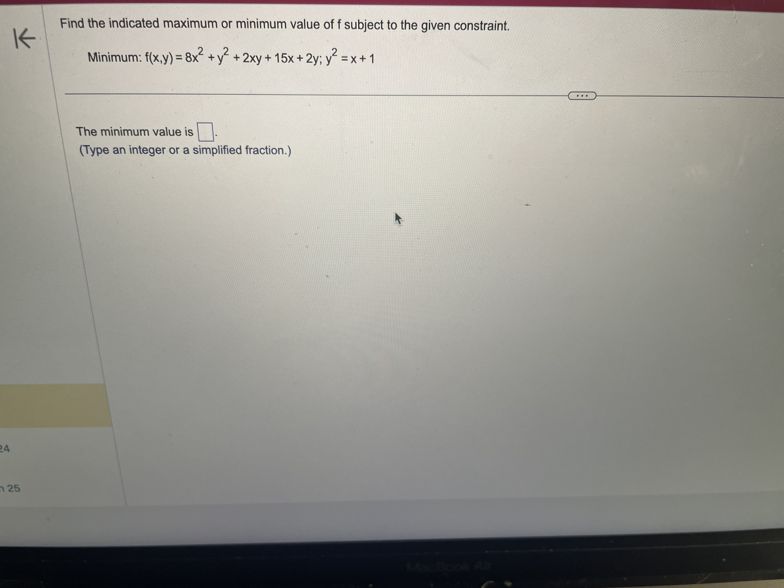 Solved Find the indicated maximum or minimum value of f | Chegg.com