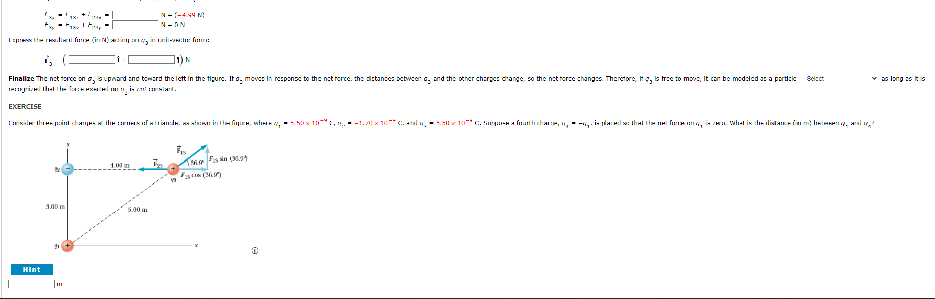Solved Find the Resultant Force The force exerted by q1 on | Chegg.com