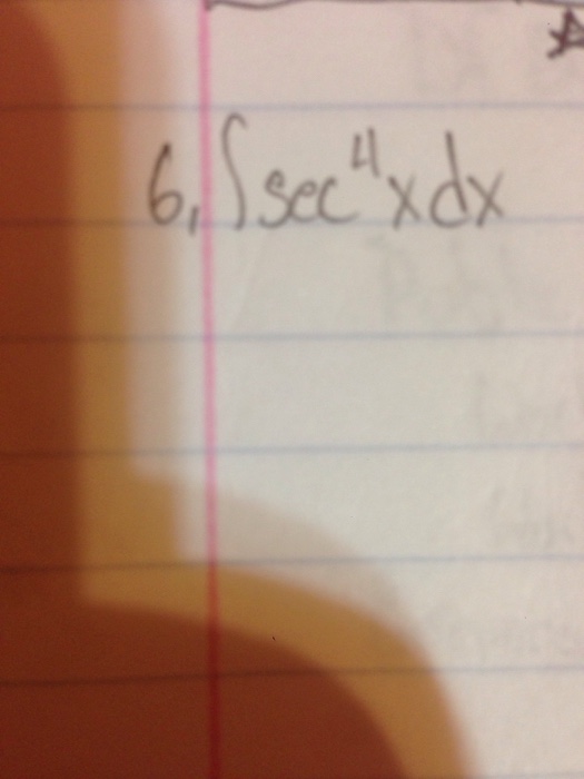 Solved integral sec^4 x dx | Chegg.com