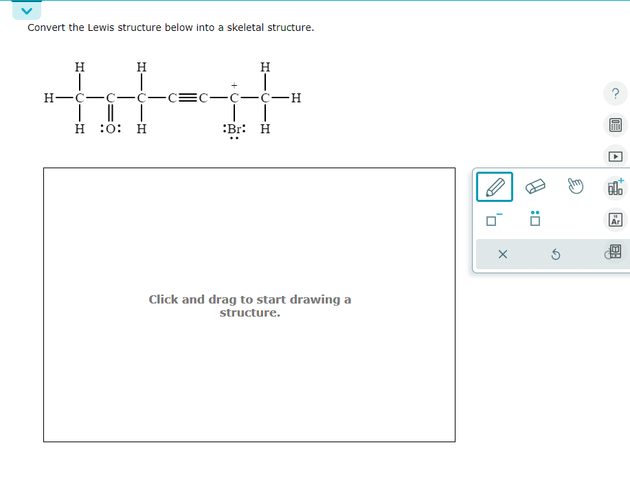 Solved Convert the Lewis structure below into a skeletal | Chegg.com