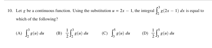 Solved 10. Let g be a continuous function. Using the | Chegg.com