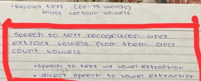 - Record text (60-75 words) must contain vowels. | Chegg.com