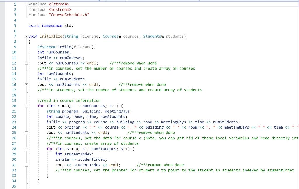 Solved 1 #pragma once 2 3 #include 4 5 Estruct Course {}; 6 | Chegg.com