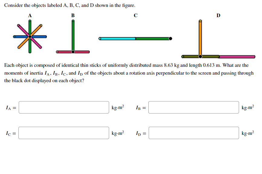 Solved Consider the objects labeled A, B, C, and D shown in | Chegg.com