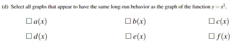 Solved Consider the following graphs: (a) Select all graphs | Chegg.com