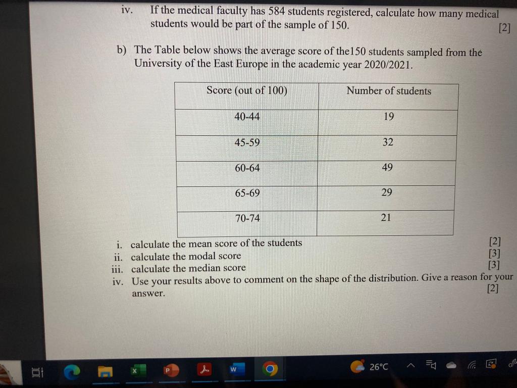 Solved iv. If the medical faculty has 584 students | Chegg.com