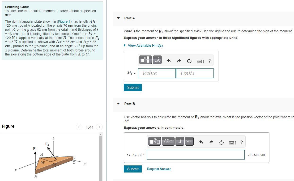 Solved Learning Goal: To calculate the resultant moment of | Chegg.com