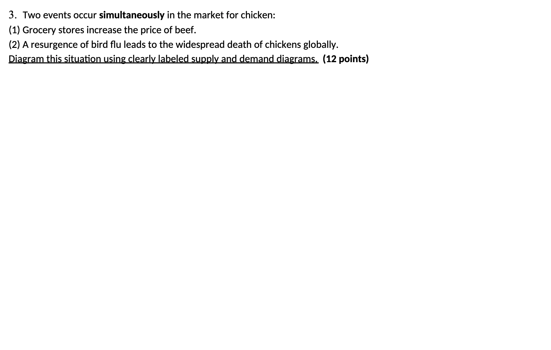 Solved 3. Two events occur simultaneously in the market for | Chegg.com
