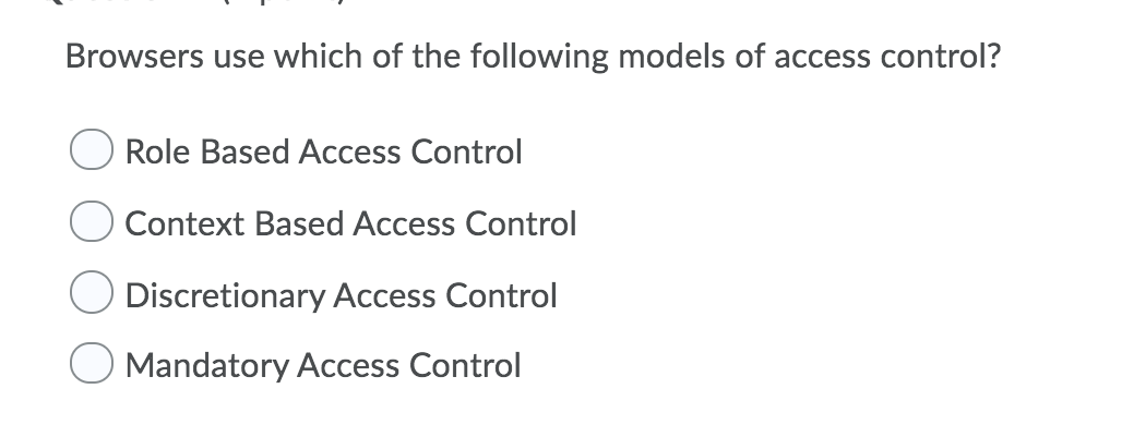 Solved Browsers use which of the following models of access | Chegg.com
