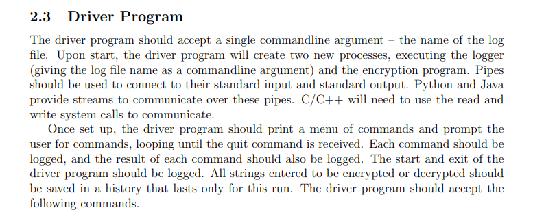 Solved 1 Description The project will be implemented as | Chegg.com