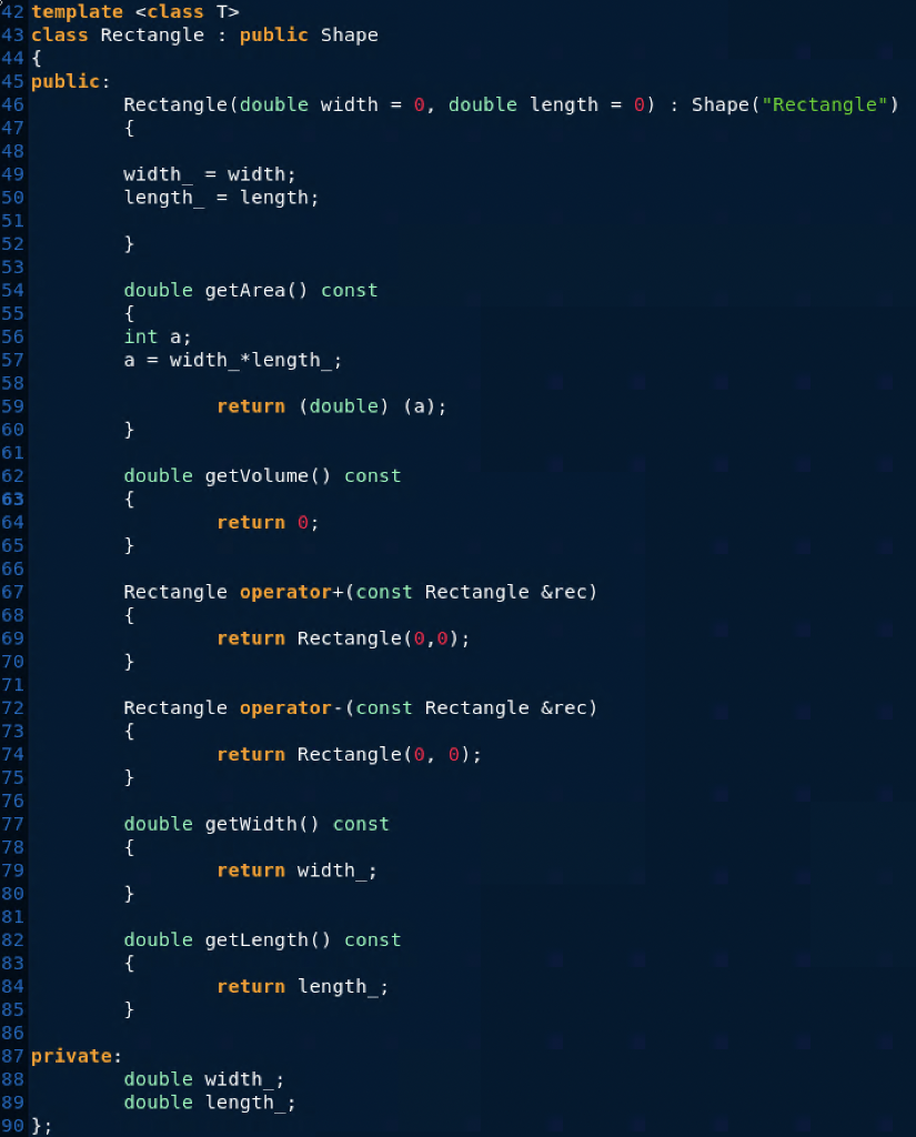 Solved In C++ I need to add two rectangles together and need | Chegg.com