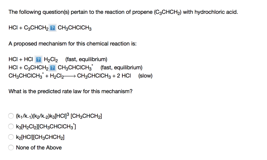 Solved The following question(s) pertain to the reaction of | Chegg.com