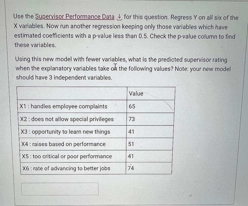 Solved Y X1 X2 X3 X4 X5 X6 43 | Chegg.com