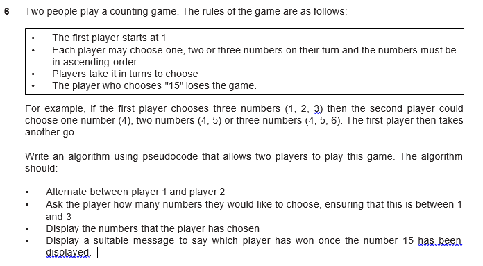 Solved 6 Two people play a counting game. The rules of the | Chegg.com
