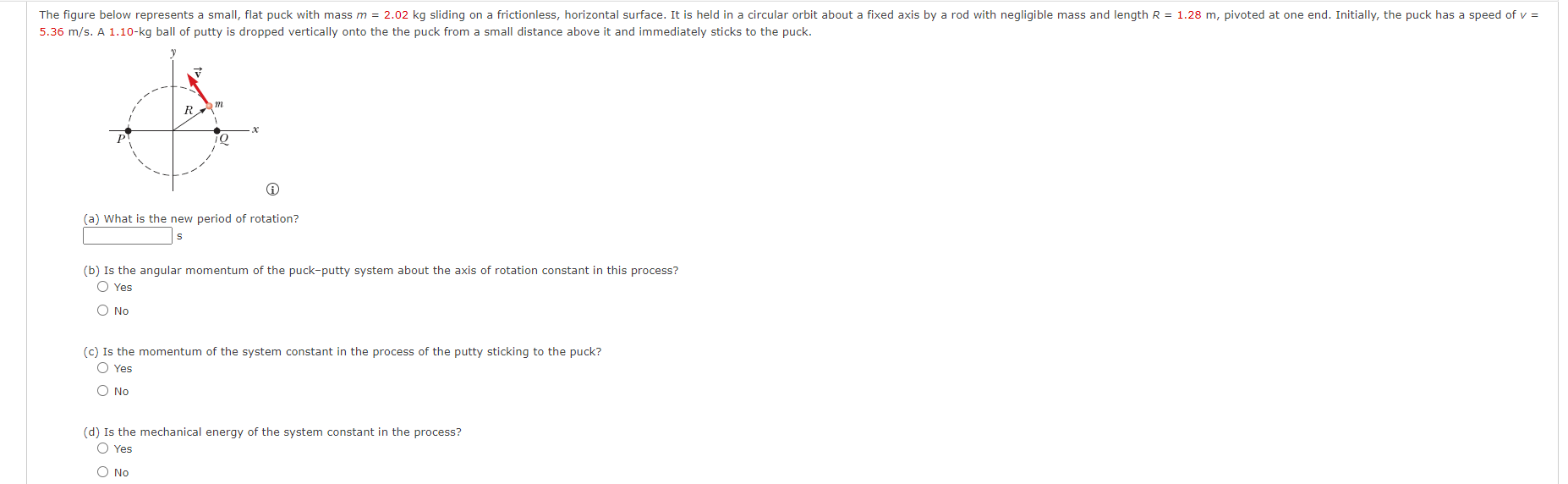 Solved The figure below represents a small, flat puck with | Chegg.com