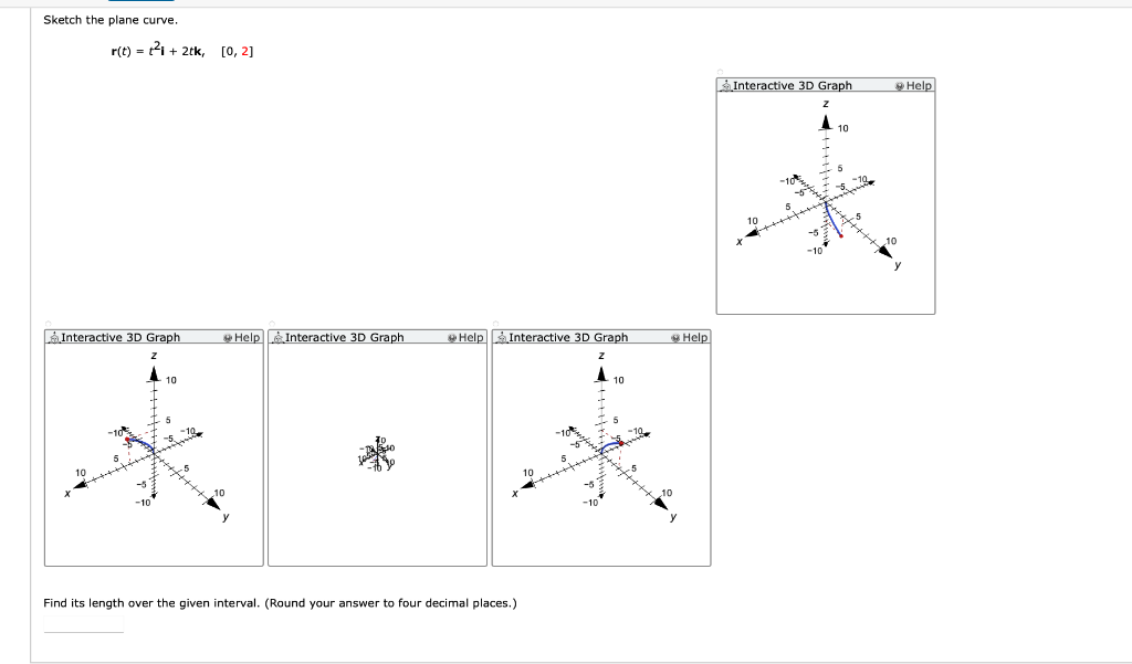 Solved Sketch the plane curve. r(t) = 121 + 2tk, [0, 2] | Chegg.com