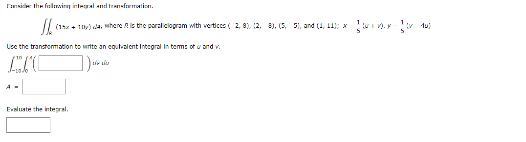 Solved Consider the following integral and | Chegg.com