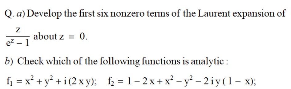 Solved Q. ﻿a) ﻿Develop the first six nonzero terms of the | Chegg.com