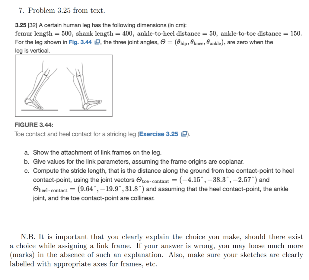 Solved 7. Problem 3.25 from text. 3.25 [32] A certain human | Chegg.com