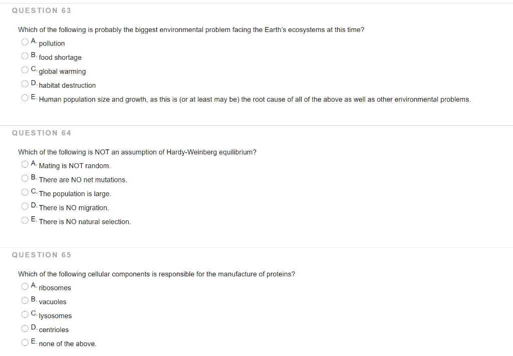 Solved QUESTION 63 Which of the following is probably the | Chegg.com