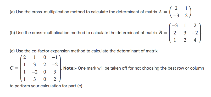 Solved 2 (², 1) -3 2 -3 (a) Use the cross-multiplication | Chegg.com