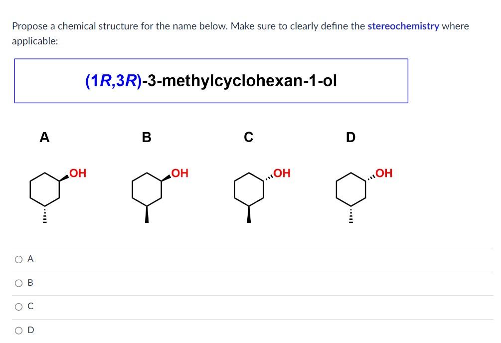 Solved Propose a chemical structure for the name below. Make | Chegg.com