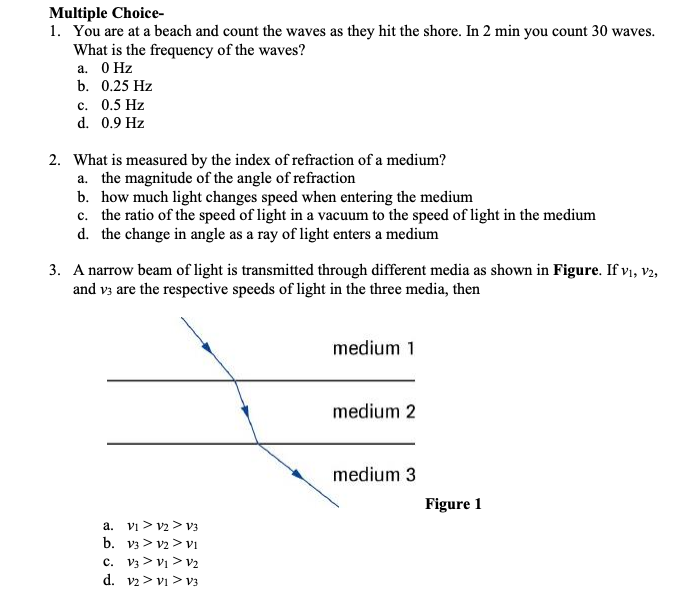 Solved Multiple Choice- 1. You are at a beach and count the | Chegg.com
