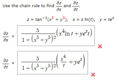 Solved Use the chain rule to find ∂s∂z and ∂t∂z. | Chegg.com