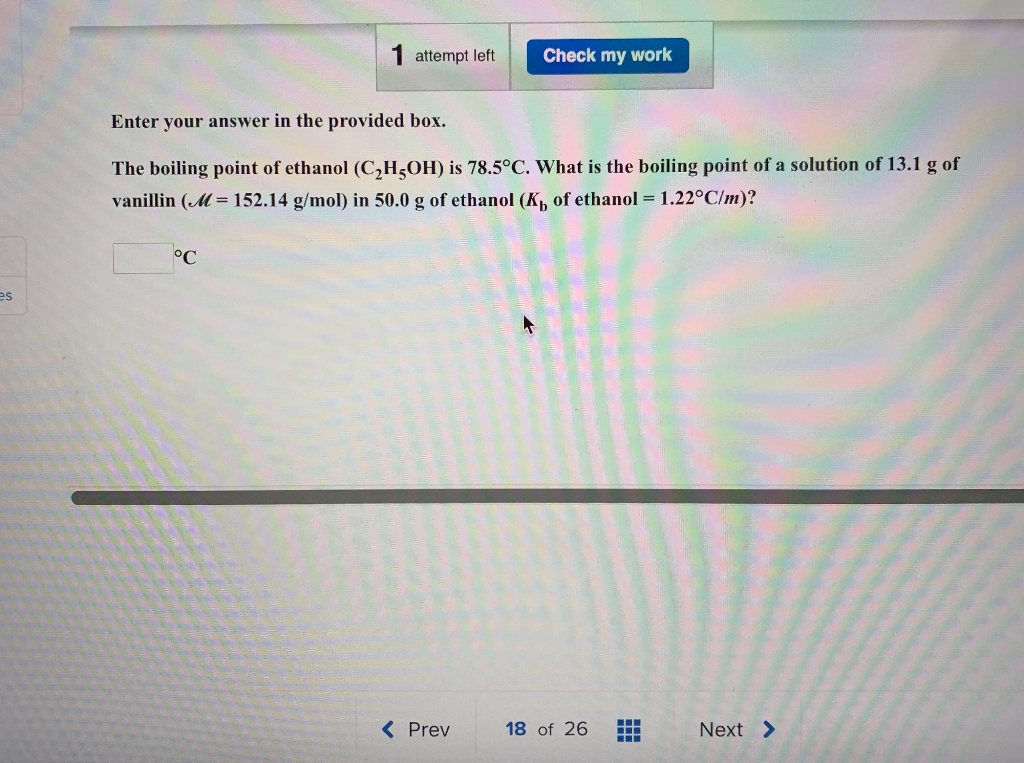 Solved 1 attempt left Check my work Enter your answer in the | Chegg.com