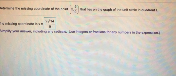 Solved Determine the missing coordinate of the point x, that | Chegg.com