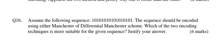Solved Q Assume the following sequence: 10101010101010101. | Chegg.com