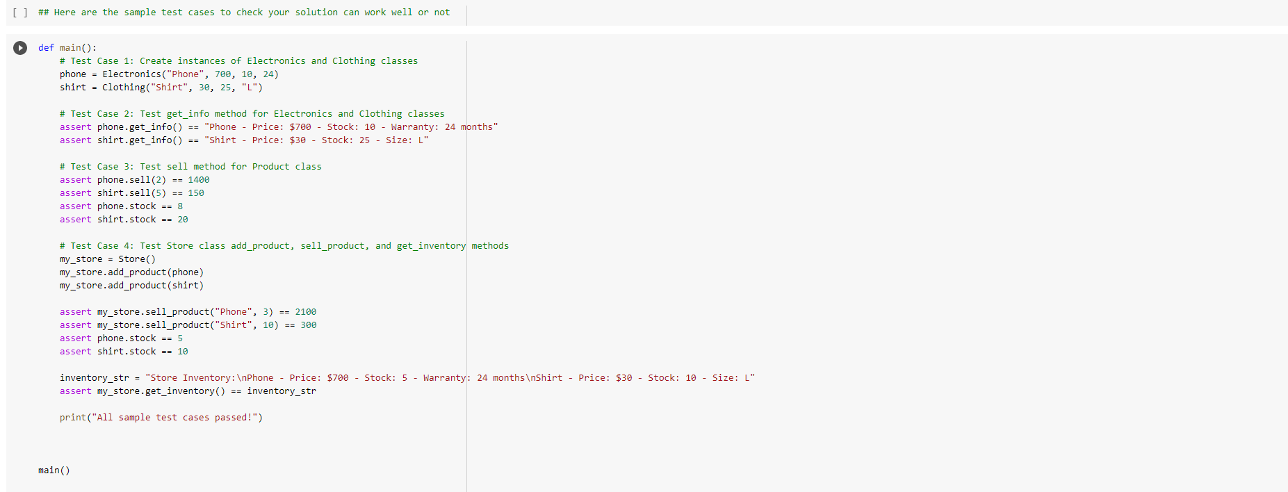 Solved [ ] \#\# Here are the sample test cases to check your | Chegg.com