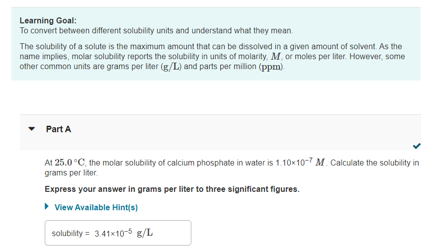 Solved How many liters of water are required to dissolve | Chegg.com