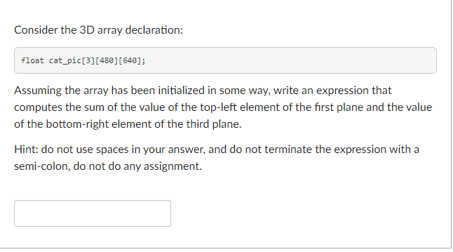 Solved Thinking about the memory layout of multidimensional | Chegg.com