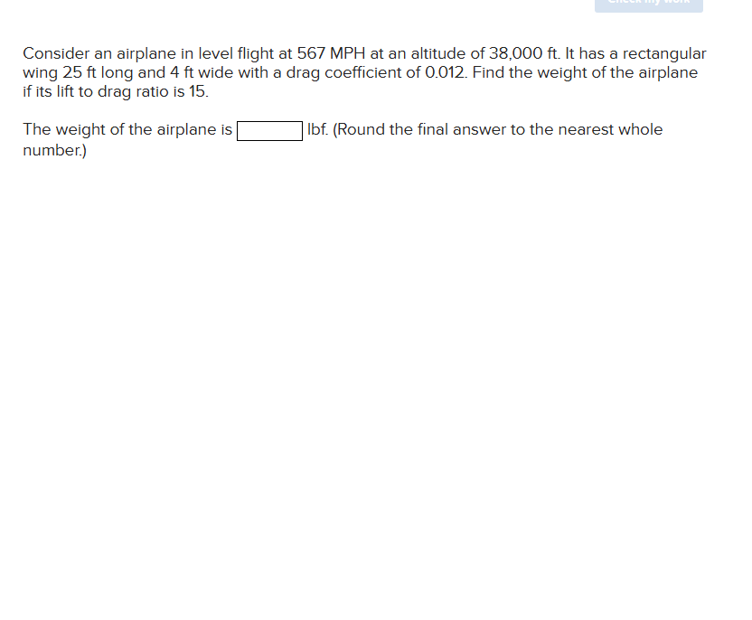 Solved Consider an airplane in level flight at 567 ﻿MPH at | Chegg.com