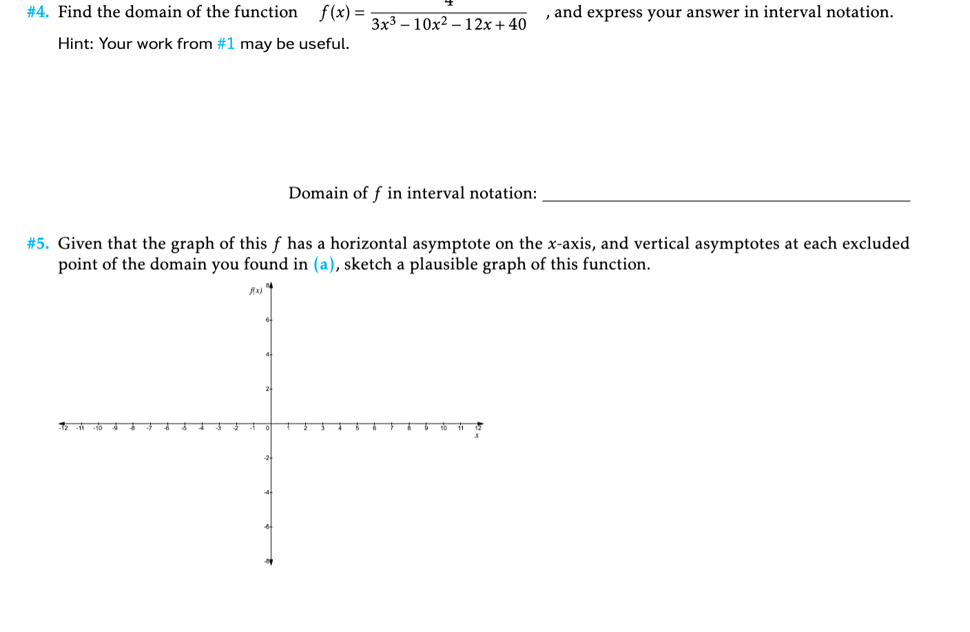 Solved , and express your answer in interval notation. #4. | Chegg.com